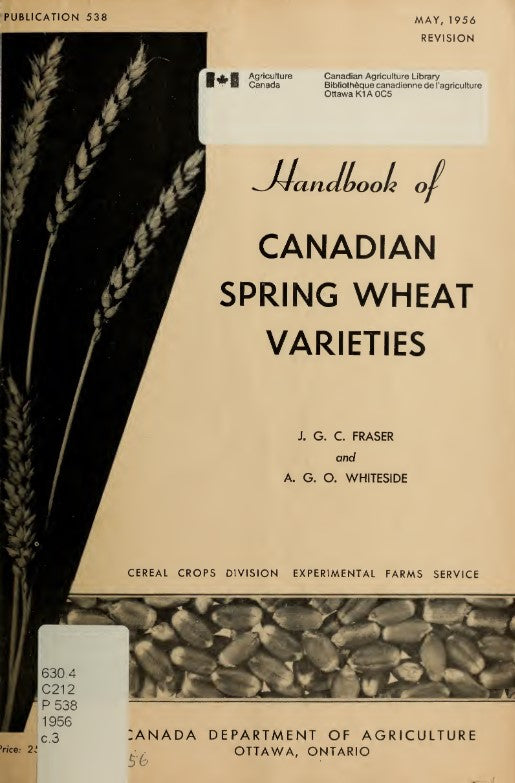 Wheat (1956) Handbook of Canadian Spring Wheat Varieties – Great Lakes ...