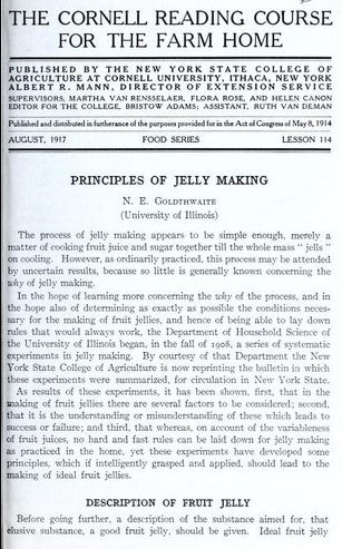 Kitchen (1917) Principles of Jelly Making – Great Lakes Staple Seeds