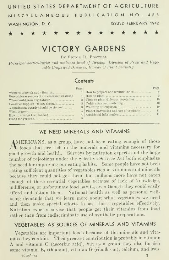 Skills (1942) Victory Gardens – Great Lakes Staple Seeds